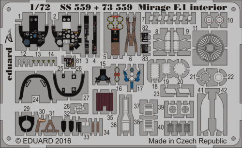 Eduard SS559 Mirage F.1 interior SPECIAL HOBBY