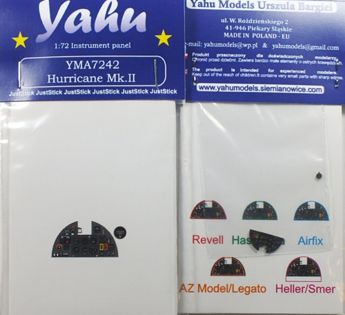 Yahu Models A7242 Hurricane Mk.I late & Mk.II