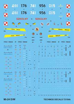 Techmod 72154 Mi-24D/W Hind-D/E