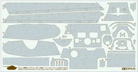 Tamiya 12649 Zimmerit Coating Sheet - King Tiger Porsche Turret