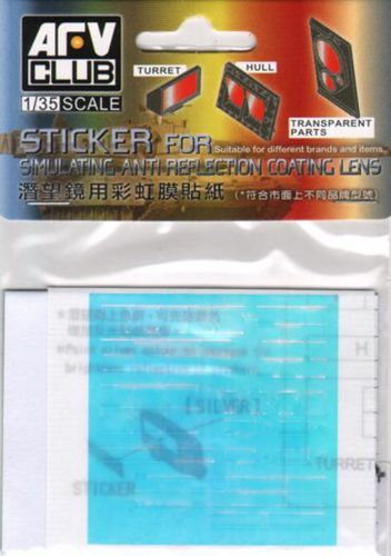 AFV Club AC35015 Sticker for Simulating Anti-Reflection Coating Lens (For use with Hobby Boss82403 Leopard 2 A6EX)