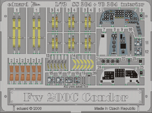 Eduard SS284 Fw 200C Condor interior REVELL