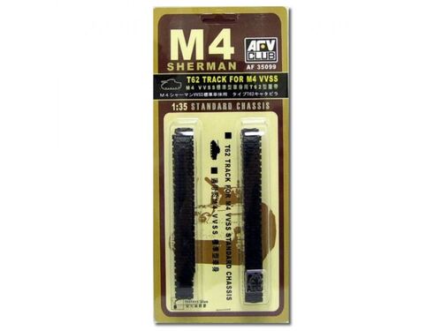 AFV Club 35099 American M4 Sherman VVSS Standard Chassis T62 TRACK