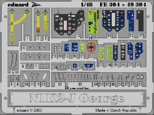 Eduard FE304 N1K2-J George Hasegawa