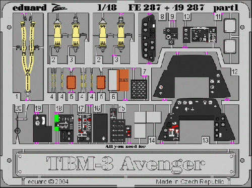 Eduard FE287 TBM-3 Accurate Miniatures