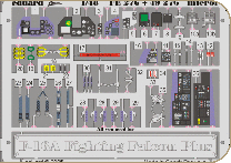 Eduard FE276 F-16A Plus interior HASEGAWA