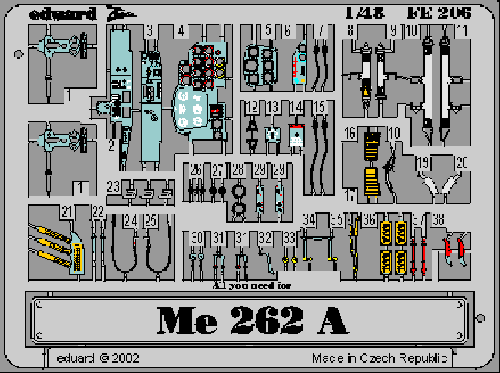Eduard FE206 Me 262A Schwalbe TAMIYA