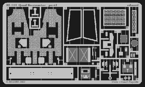Eduard 35444 Quad Gun tractor TAMIYA