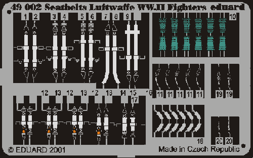 DISCONTINUED Eduard 49002 Seatbelts Luftwaffe WWII Fighters