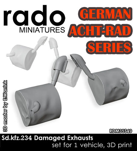 Rado Miniatures 35S49 Sd.Kfz.234 Damaged Exhausts Set For 1 Vehicle