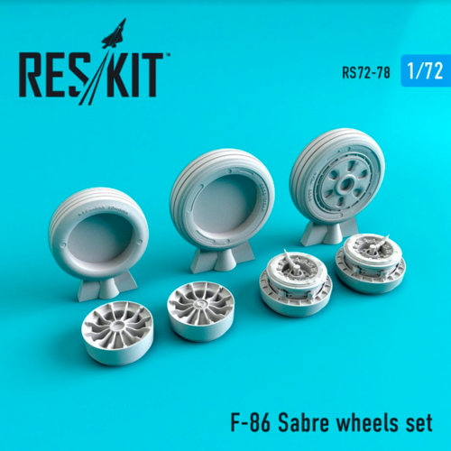 DISCONTINUED RES/KIT 72-0078 North American F-86 Sabre wheels set