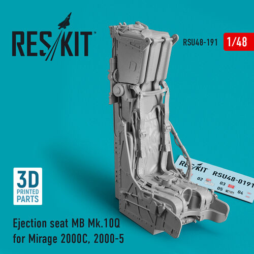 RES/KIT U48-0191 Ejection Seat MB Mk.10Q For Mirage 2000C, 2000-5 (3D Printing)