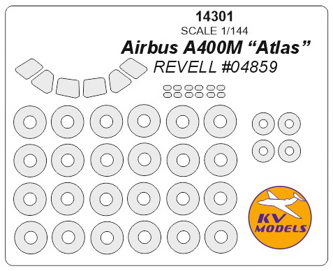 KV Models 14301 Airbus A400M “Atlas” (REVELL) + wheels masks
