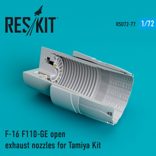 DISCONTINUED RES/KIT U72-0077 F-16 F110-GE open exhaust nozzles for Tamiya Kit