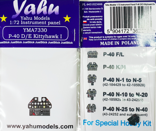 Yahu Models A7330 P-40 D/E Kittyhawk I (Special Hobby)