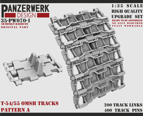 Panzerwerk Design 35-PW070-1 T-54/55 OMSH Tracks Pattern A