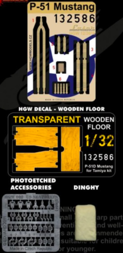 HGW Models 132586 P-51D Mustang + Dingy + Laser Floor
