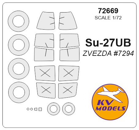 KV Models 72669 Su-27UB / Su-30SM (ZVEZDA) + wheels masks