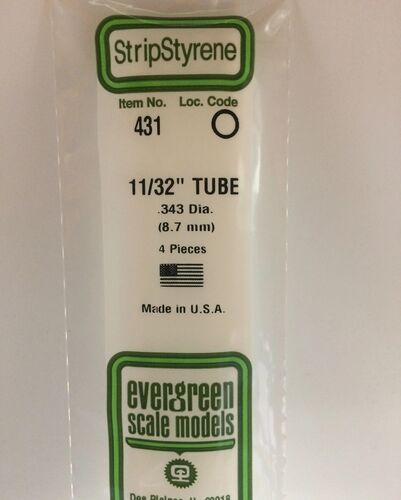 Evergreen 00431 Round Polystyrene Tubes 8,7 mm (60 cm) (1 pc)