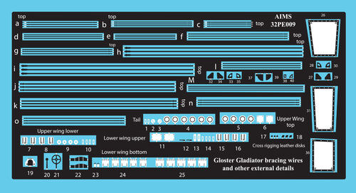 Aims 32PE09 Gloster Gladiator Mk.I/Mk.II/Sea - Bracing Wires (for ICM and Revell kits)