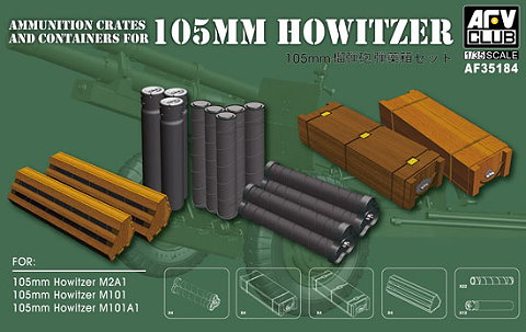AFV Club 35184 Ammunition crates and containers105mm Howitzer