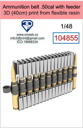 3DF 104855 Ammunition Belt .50 cal with Feeder (3D-Printed)