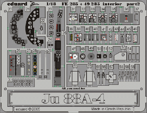 Eduard FE285 Ju 88A-4 interior DRAGON