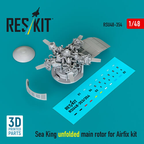 RES/KIT U48-0354 Sea King Unfolded Main Rotor For Airfix Kit (3D Printed)