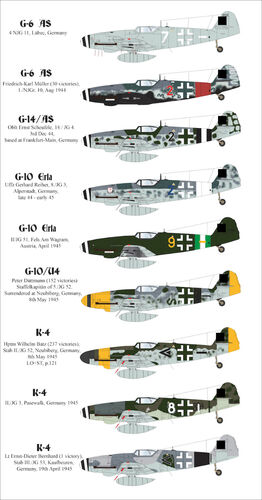 Aims 32D015 Late War Messerschmitt Bf-109 G/K Decals