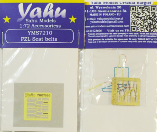 Yahu Models S7210 PZL seat belts