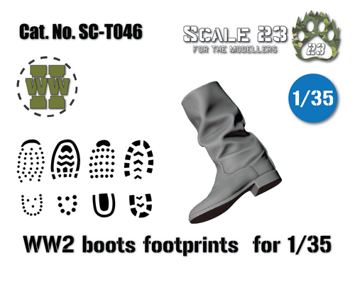 Scale23 SC-T046 WW2 boots footprints 1/35