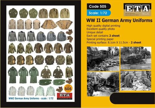 ETA DIORAMA ACCESSORIES 505 German WWII Army Uniforms