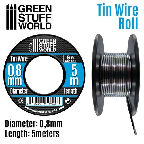Green Stuff World 2350 Flexible tin wire roll 0.8mm
