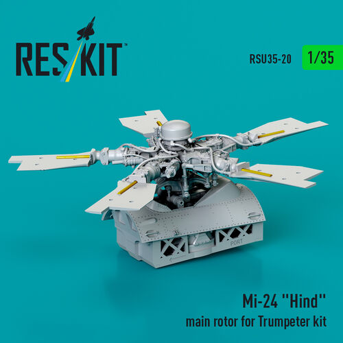RES/KIT U35-0020 Mi-24 'Hind' Main Rotor For Trumpeter Kit (3D Printed)