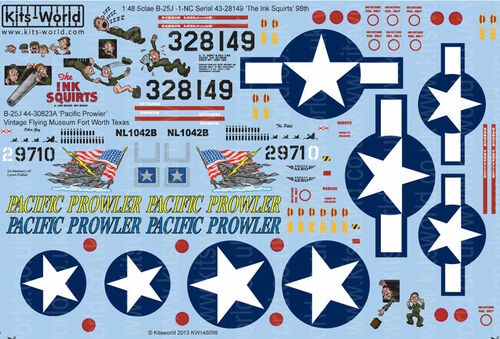 Kits World 148098 North American B-25 J Mitchell ('The Ink Squirts' and 'Pacific Prowler')