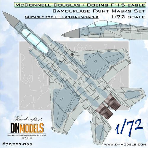 DN Models 72-827-055 McDonnell Douglas / Boeing F-15 Eagle Camouflage Paint Masks Set (Suitable For F-15A/B/C/D/J/DJ/EX)