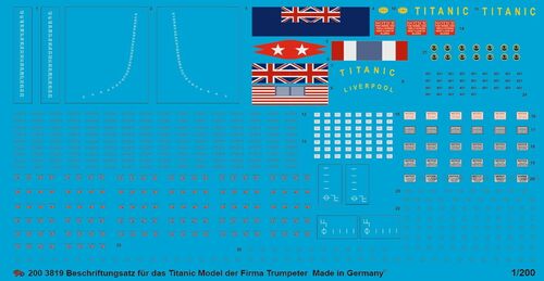 Peddinghaus-Decals 3819 Titanic For The Trumpeter Model