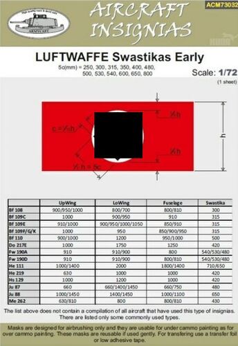 Armycast ACM73032 Luftwaffe Swastikas Early