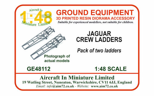 Aircraft In Miniature Ltd GE48112 BAC Jaguar - Crew Ladders (2 in pack)