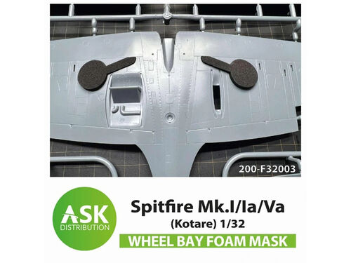 Art Scale Kit F32003 Supermarine Spitfire Mk.I / Ia / Va - Wheel Bay Foam Mask (for Kotare Kits)