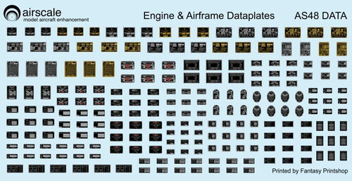 Airscale AS48DATA Metallic Placards & Data plates Allied and Axis WWII