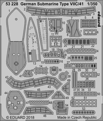 Eduard 53228 German Submarine Type VIIC/41 REVELL