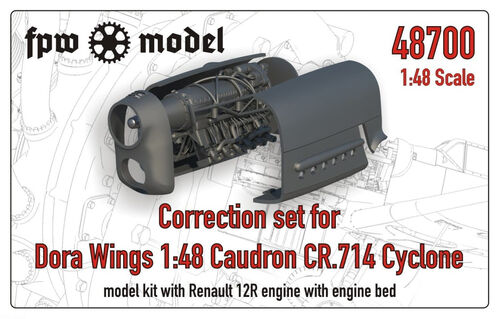 FPW Model 48700 Correction Set For Caudron C.714 Cyclone (For Dora Wings)