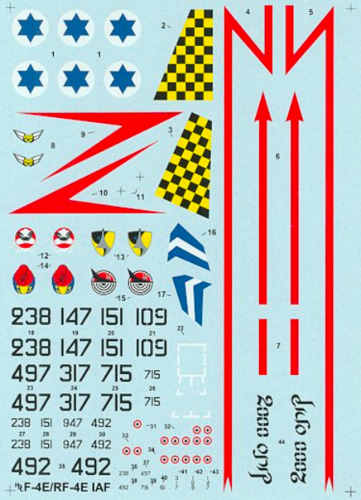 Hi-Decal Line 72025 RF-4E/ F-4E/ F-4ES Phantom II