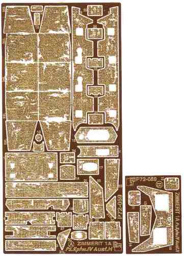 Part P72-059 Zimmerit 1a Pz.Kpfw.IV Ausf.H Revell