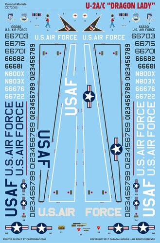Caracal Models 72065 Lockheed U-2A/C 'Dragon Lady' Decals