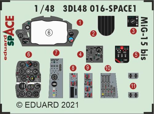 Eduard 3DL48016 MiG-15bis Space Bronco / Hobby 2000