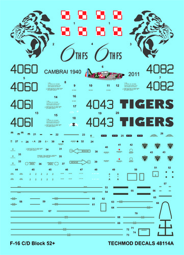 Techmod 48114 F-16 C/D