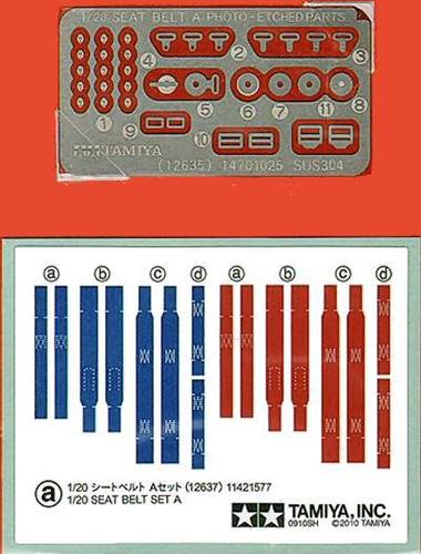 Tamiya 12637 Seat Belt Set A