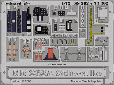 Eduard SS302 Me 262A Schwalbe ACADEMY
